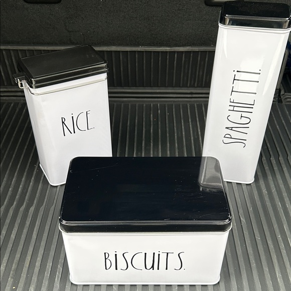 Rae Dunn | Kitchen | Rae Dunn White Kitchen Storage Canisters Set ...